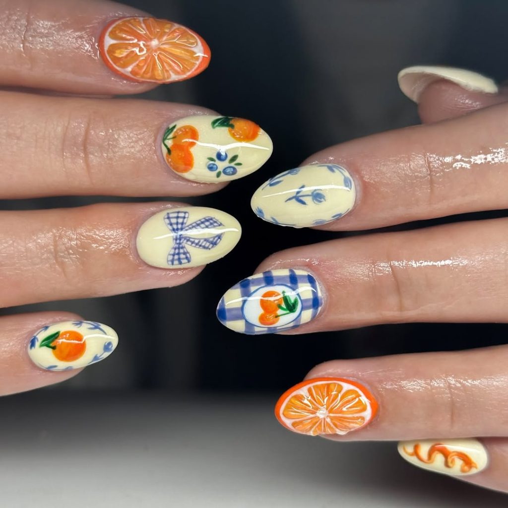 Cute and Beautiful Orange Nails – Pathter